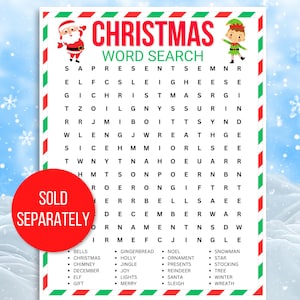 Giant Christmas Word Search, Giant Word Search, Giant Word Find ...
