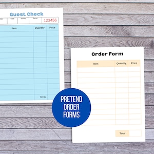 Pretend Play Menus, Pretend Restaurant Menus, Kids Play Menus, Kitchen ...