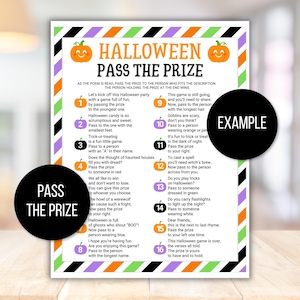 Pass the Pumpkin Games, Halloween Pass the Prize Games, Halloween Left ...