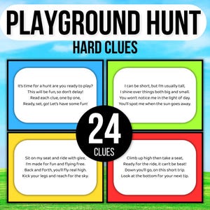 Playground Treasure Hunt, Park Treasure Hunt, Playground Scavenger Hunt ...
