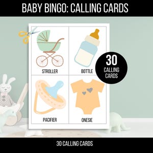 Baby Bingo, 60 Baby Bingo Cards, Baby Shower Bingo, Baby Shower Game ...