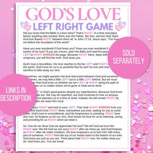 God's Love Pass the Prize Game, Pass the Prize Gods Love Game, Church ...
