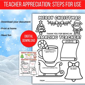 Christmas Teacher Appreciation Gift, Christmas Teacher Thank You Gift ...