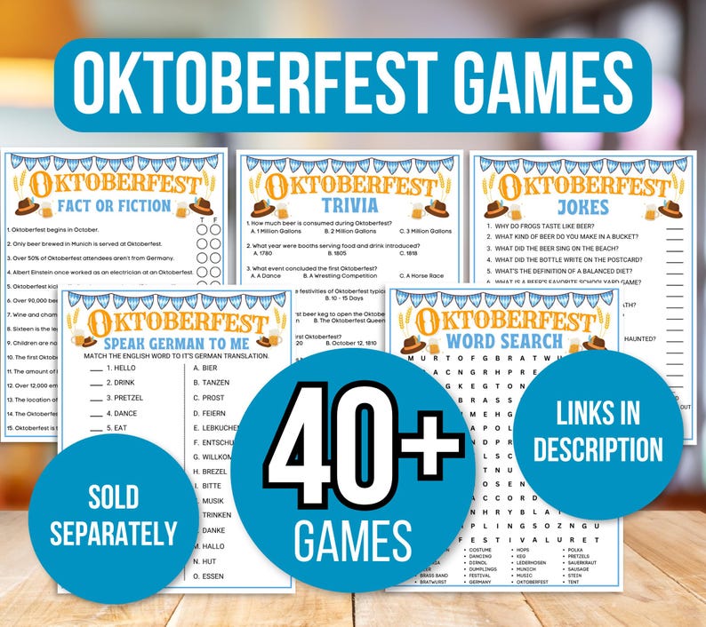 Oktoberfest Trivia Game, Oktoberfest Trivia Quiz, Oktoberfest Games ...