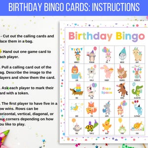 Birthday Bingo, Birthday Party Game, Happy Birthday Bingo Board Game ...