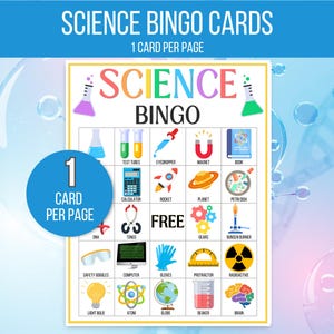 Science Bingo, 30 Printable Science Bingo Cards, Chemistry Bingo, Mad ...