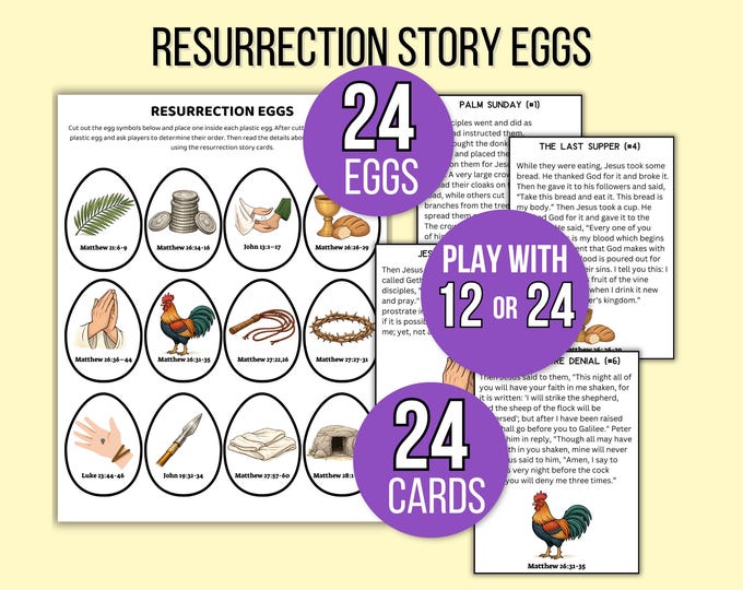 Resurrection Eggs, Easter Bible Games, Resurrection Eggs Printable ...