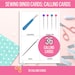 Sewing Bingo, 30 Printable Sewing Bingo Cards, Quilting Bingo, Sewing ...