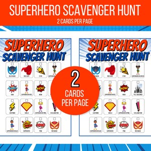 Superhero Scavenger Hunt, Superhero Game, Superhero Birthday, Superhero ...