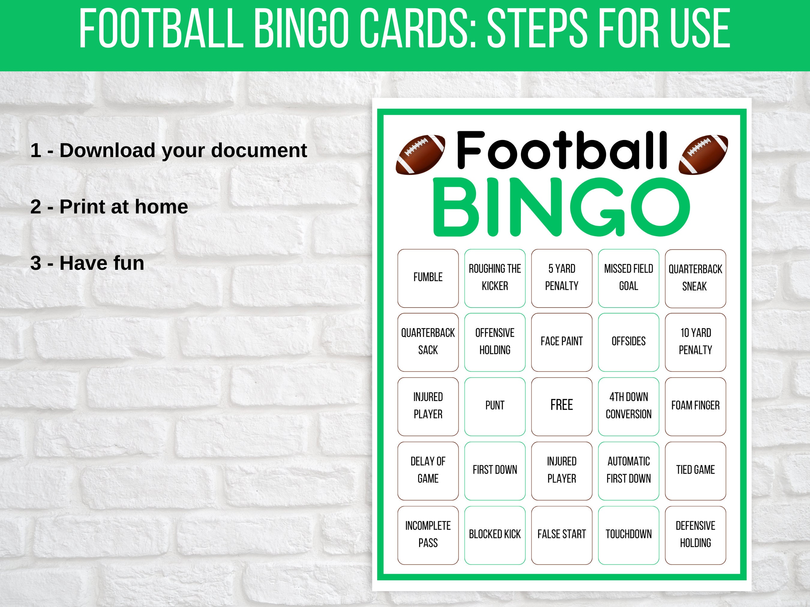 Bingo De Fútbol 50 Tarjetas De Bingo De Fútbol Imprimibles Etsy México