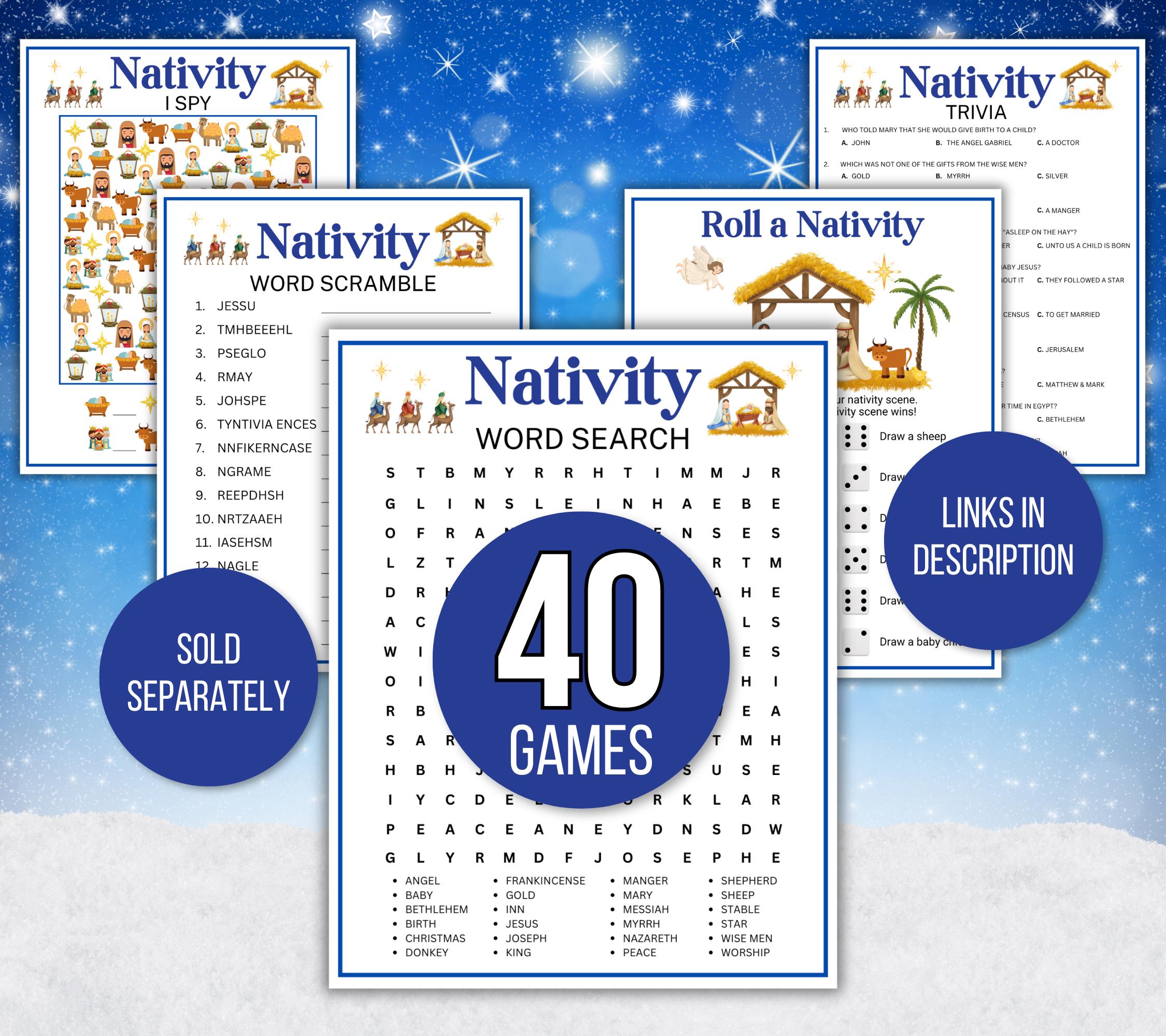 Nativity Bingo, 50 Nativity Bingo Cards, Christmas Bingo, Christmas ...