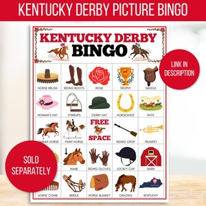 Kentucky Derby Watch Party Bingo, Kentucky Derby Bingo Cards, Kentucky ...