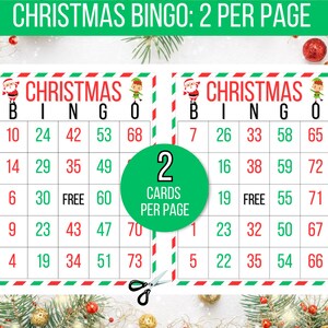 300 Christmas Bingo Cards, Christmas Number Bingo, Christmas Games ...