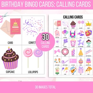 Birthday Bingo, 30 Birthday Bingo Cards, Birthday Party Game, Happy Birthday Bingo Board Game ...