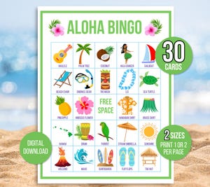 Luau Party Game Bundle, Printable Luau Games, Luau Party Games for ...