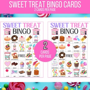 Sweet Treats Bingo, Candy Bingo, 30 Printable Candy Bingo Cards, Candy ...