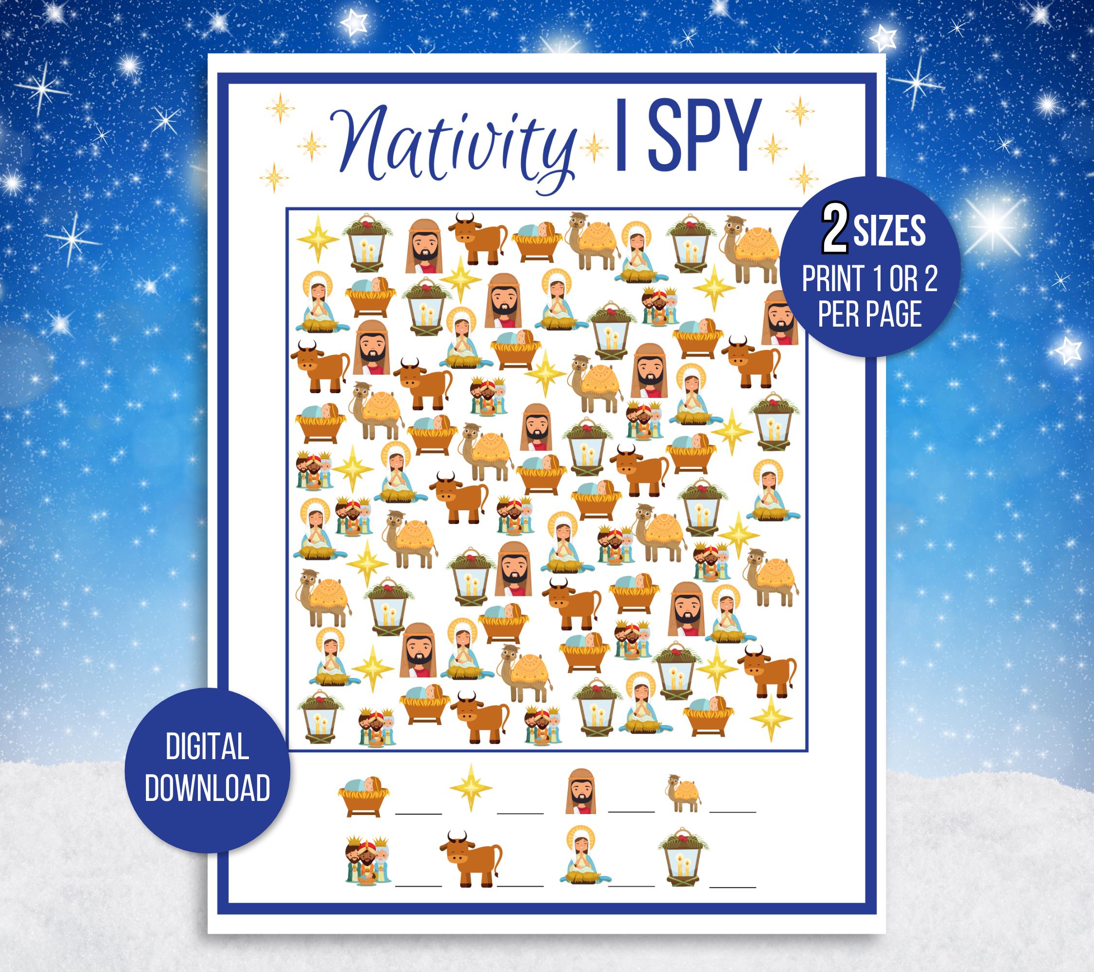 Nativity I Spy, Holiday I Spy, Nativity Seek and Find, Christmas ...