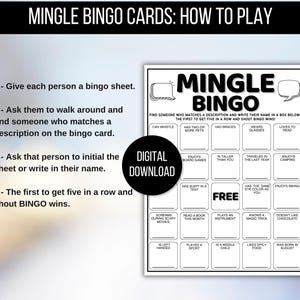 Mingle Bingo, Get to Know You Bingo, Find Someone Who Bingo, Find the ...