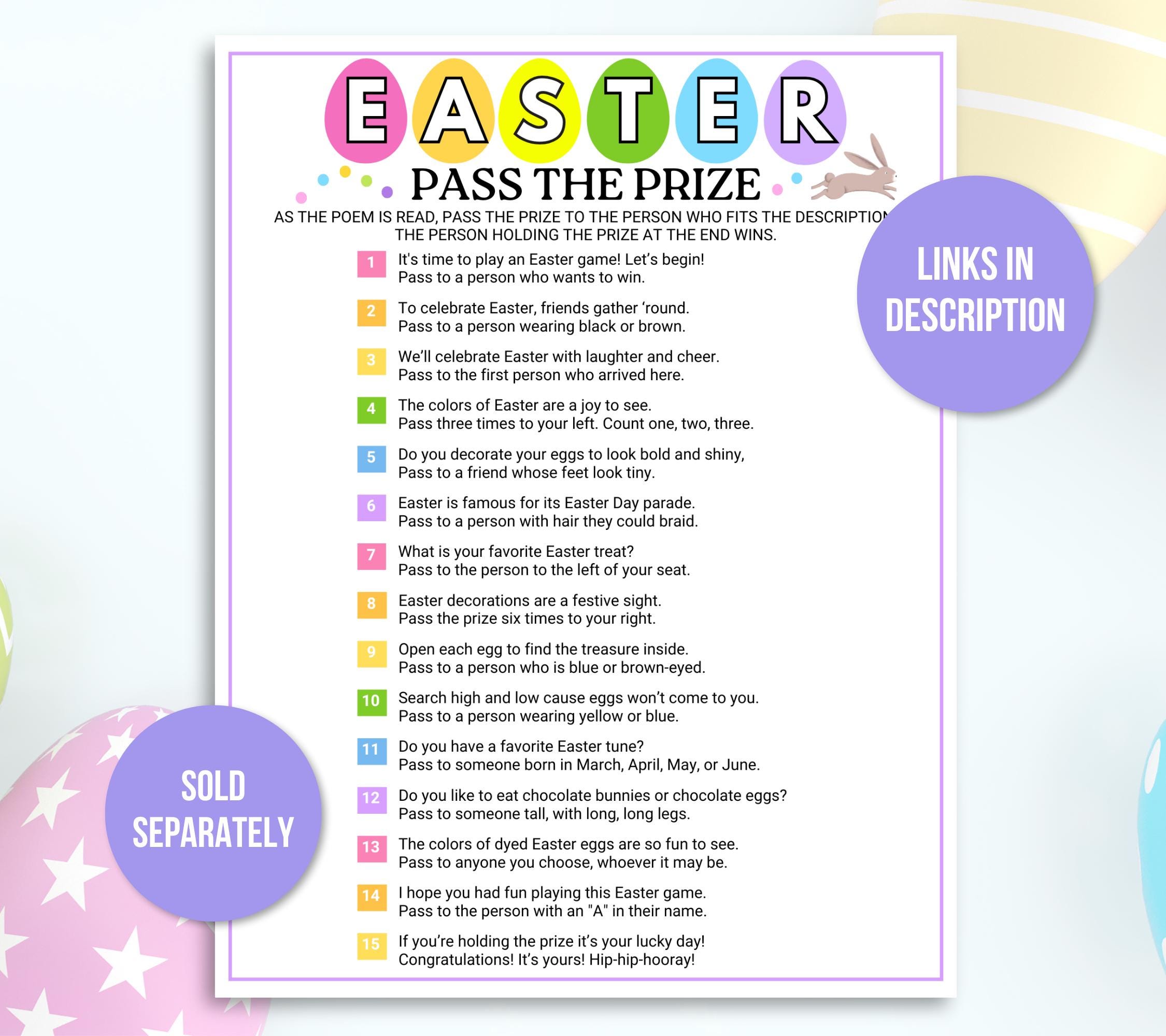 Easter Secret Bunny Survey, Easter Secret Gift Exchange, Secret Easter ...