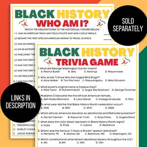 Black History Bingo, Black History Games, Black History Month Bingo, 30 ...