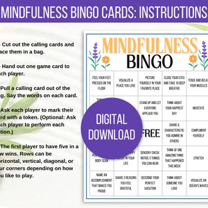 Mindfulness Bingo, 30 Mindfulness Bingo Cards, Gratitude Bingo ...