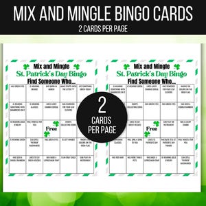 St. Patrick's Day Bingo, St. Patricks Day Get to Know You Bingo, Find ...