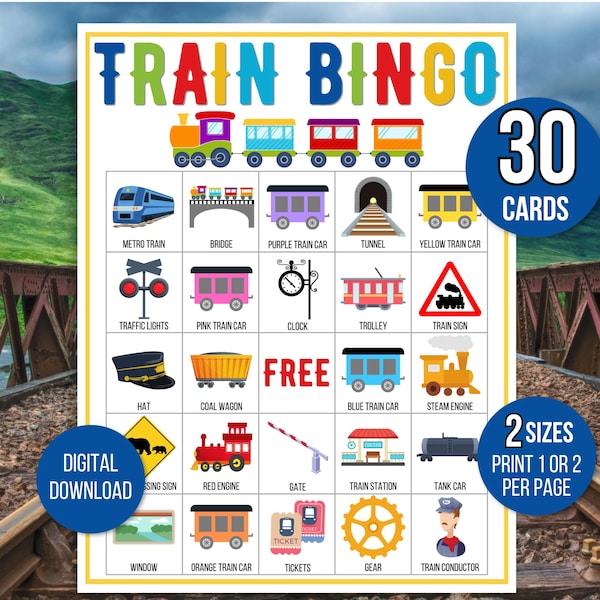 Printable Kids Train - Etsy