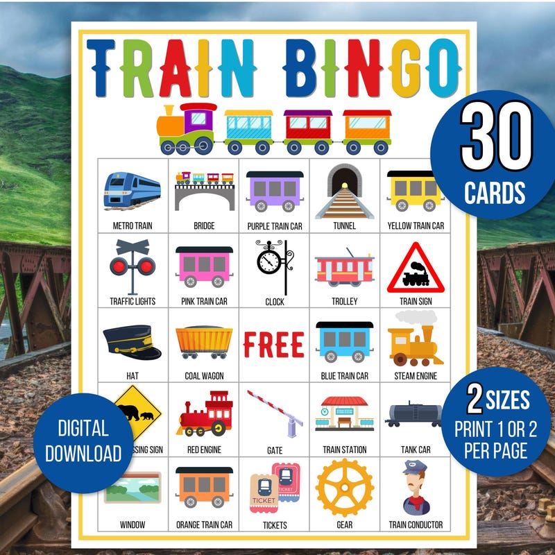 Printable Train Ride Card - Etsy