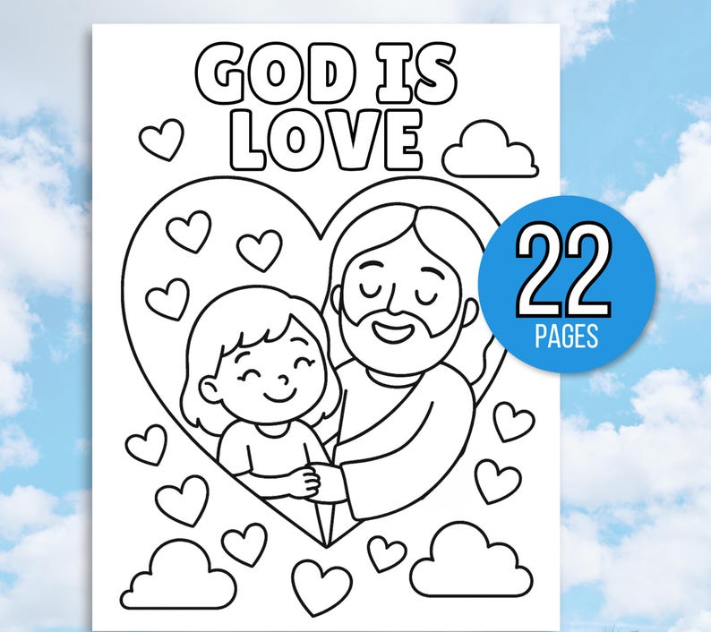 Kids Bible Coloring Pages, Jesus Loves Me Coloring Pages, Jesus ...