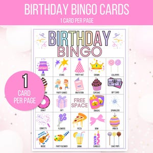 Birthday Bingo, 30 Birthday Bingo Cards, Birthday Party Game, Happy ...