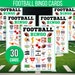 Football Bingo, 30 Printable Football Bingo Cards, Football Game ...