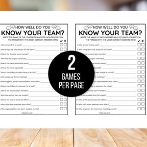 Office Games, Team Building Games, How Well Do You Know Your Team ...