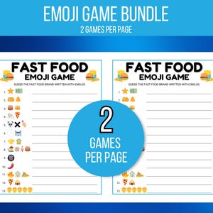 Emoji Games Bundle, Emoji Party Games, Emoji Games, Fun Emoji Printable ...