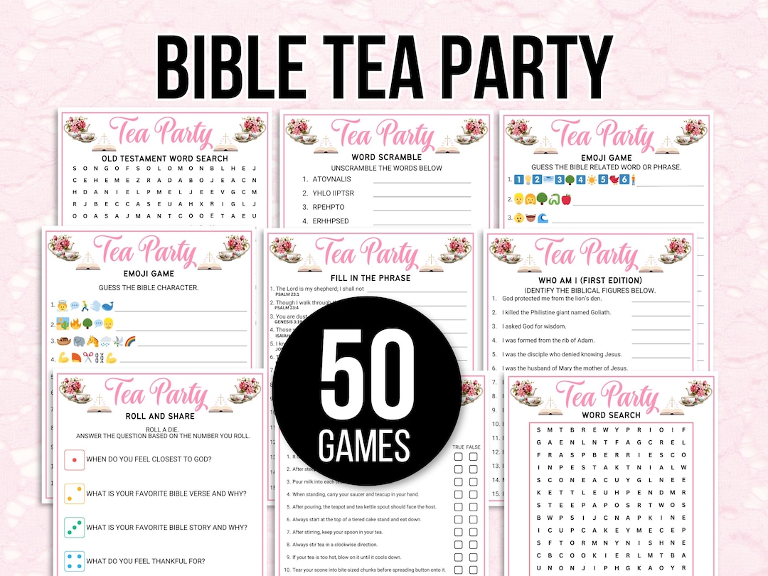 Christian Tea Party Games, Bible Tea Party Games, Women's Ministry Tea ...