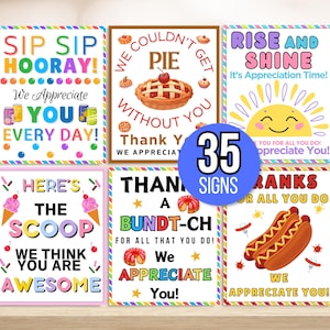 Printable Appreciation Signs, Staff Appreciation Signs, Appreciation ...