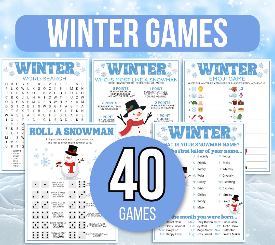Winter Games, Winter Party Games, Winter Office Party Games, Winter ...