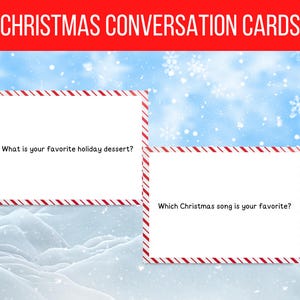 120 Christmas Conversation Cards, Christmas Icebreaker Questions ...
