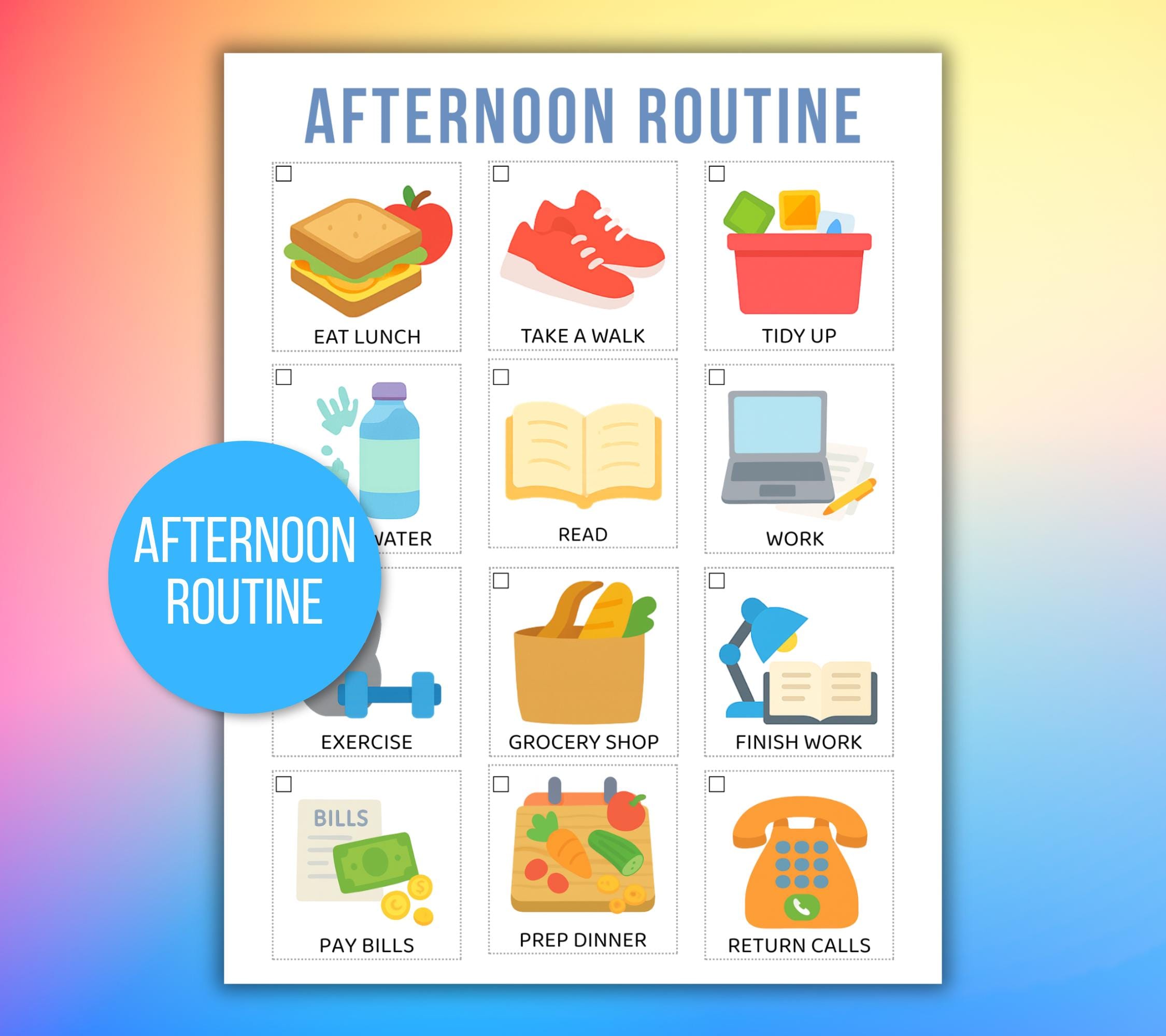 ADHD/ Neurodivergent Daily Visual Schedule, Editable Routine Charts ...