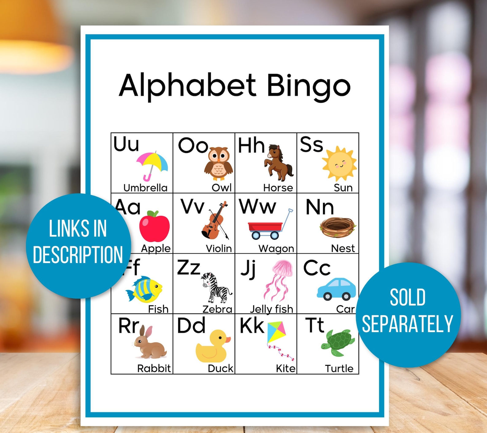 Alphabet Bingo, 100 Printable Alphabet Bingo Cards, ABC Practice, ABC ...