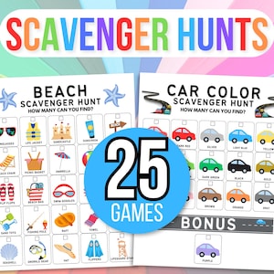Scavenger Hunt Set for Kids, Indoor Scavenger Hunt for Kids, Outdoor ...