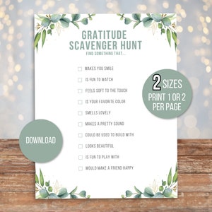 Gratitude Scavenger Hunt, Gratitude Scavenger Hunt for Kids, Gratitude ...