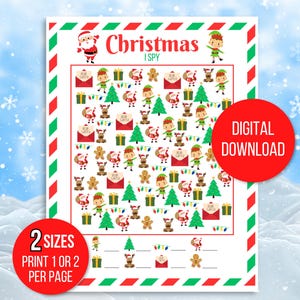 Christmas I Spy, Holiday I Spy, Fun Christmas Game, Christmas Classroom ...