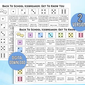 Icebreaker Game, Back to School Icebreaker, Team Building Game, Table ...