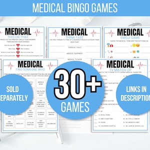 Medical Bingo, 40 Printable Medical Bingo Cards, Doctor Bingo, Nurse ...