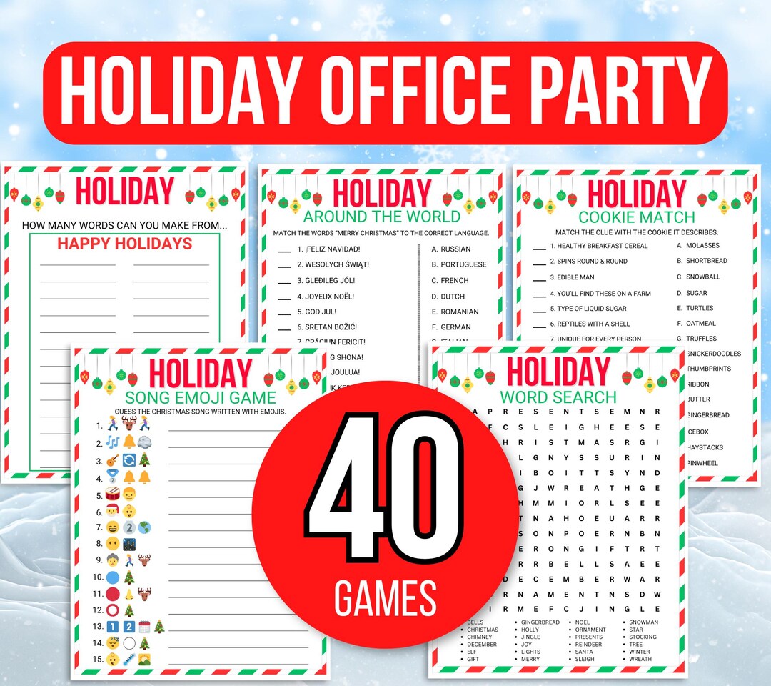 Holiday Office Party Games, Office Party Games, Holiday Office Party ...