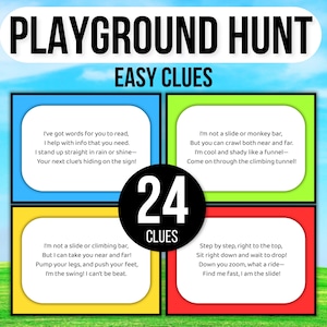 Playground Treasure Hunt, Park Treasure Hunt, Playground Scavenger Hunt ...