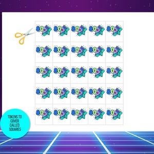 80s Bingo, 80s Song Bingo, 80s Music Bingo, 80s Retro Bingo, 50 ...