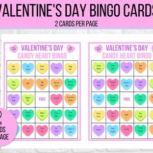 Valentine's Day Bingo, 30 Valentine's Day Bingo Cards, Valentine's Day ...