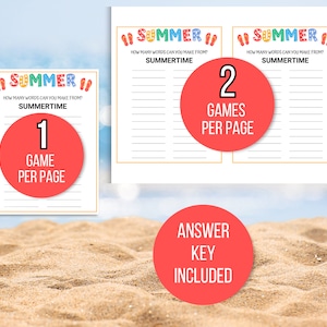 Summer Games Bundle, Summer Activities, Summer Party Games, Summer Game ...