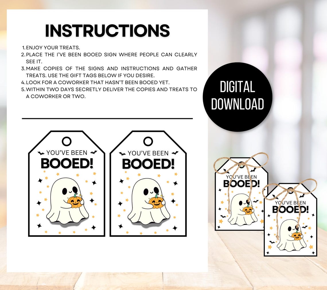 You've Been Boo'd Printable Halloween Kit, I've Been Booed Coworker ...